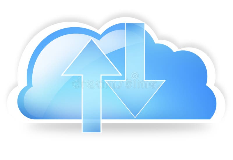 Cloud up and download stock illustration. Illustration of arrow - 46200266
