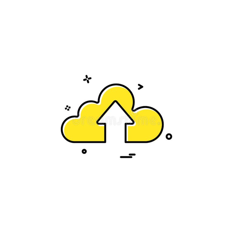 Cloud up icon arrow vector stock vector. Illustration of share - 132435937