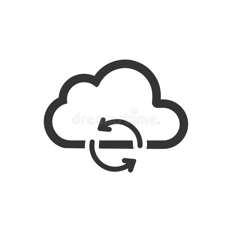 Cloud update icon stock vector. Illustration of reload - 111770055