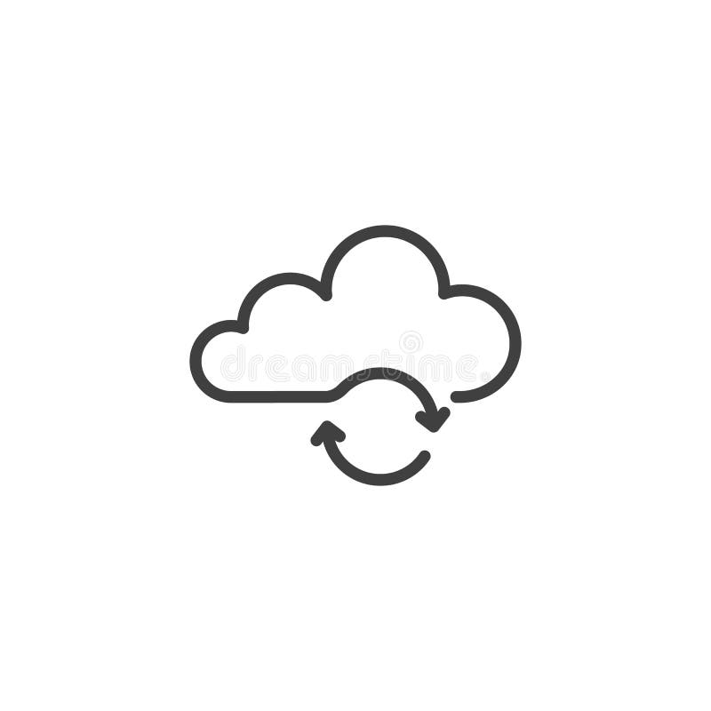 Cloud Update - Flat Color Icon. Stock Vector - Illustration of loading ...