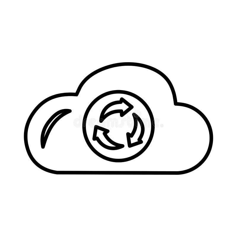 Cloud, Update, Refresh, Data Icon. Line Icon. Outline Vector Stock ...