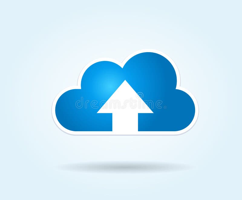 Cloud Upload stock vector. Illustration of blue, save - 27283628
