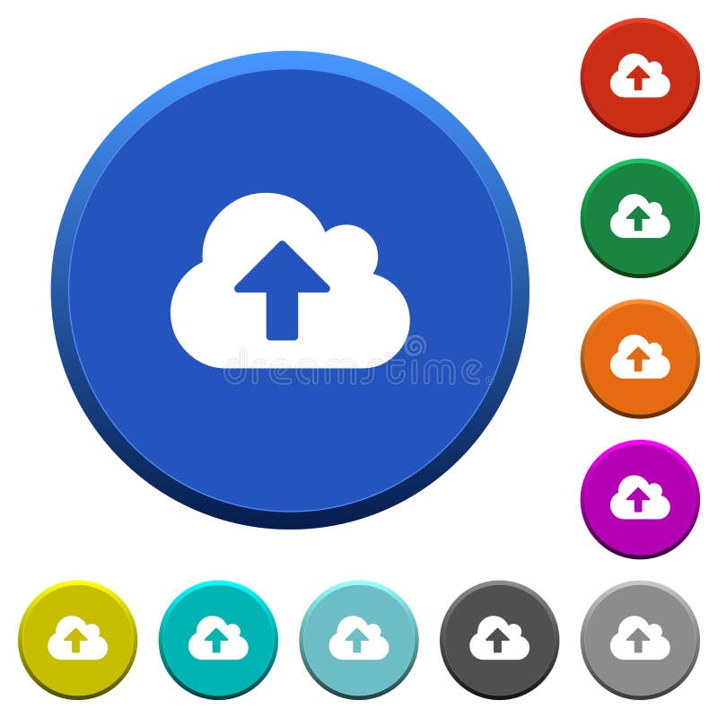 Cloud Upload Outline Simple Icons Stock Vector - Illustration of ...
