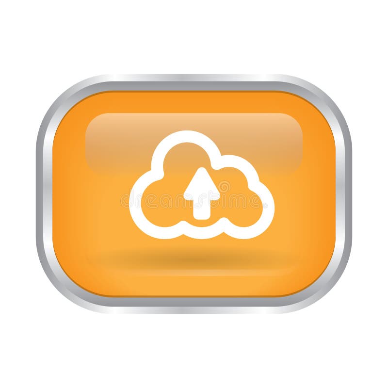 Cloud Upload Button. Vector Illustration Decorative Background Design ...