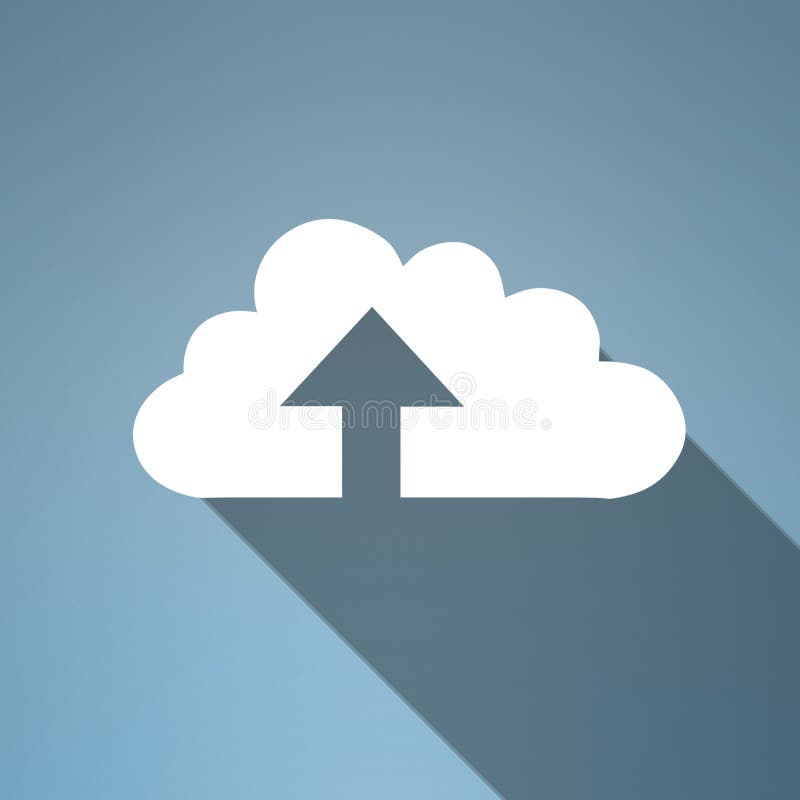 Cloud Upload. Conceptual Image Representing Modern Cloud Computing ...