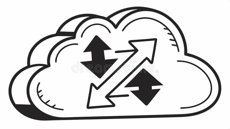 Cloud Upload Download Vector, Data Transfer Icons, Cloud Service Design ...