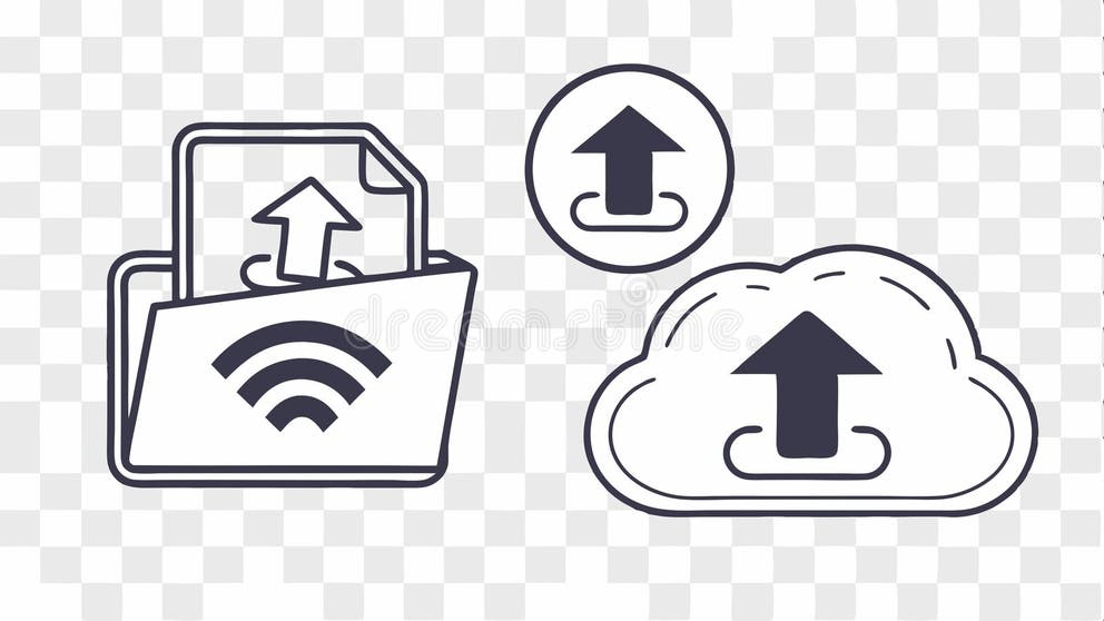 Cloud Upload Icon, Data Upload and Cloud Storage Symbol Vector Design ...