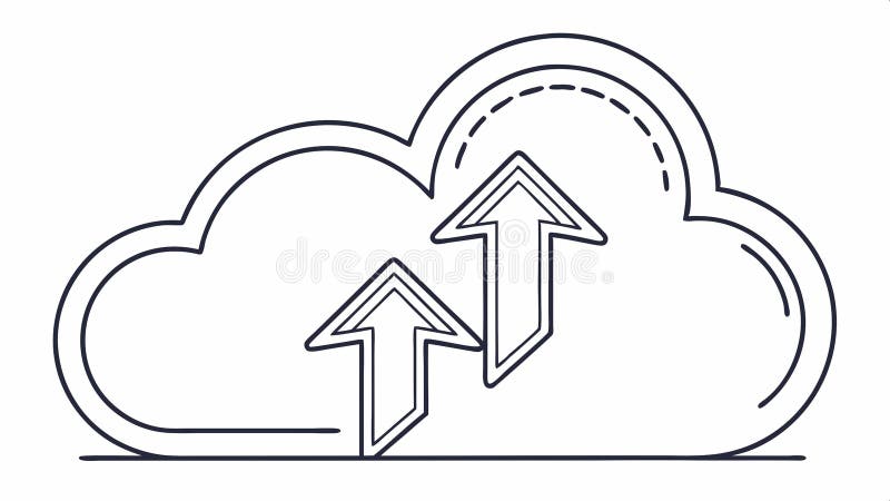 Cloud Upload Icon, Data Transfer, Cloud Service, Upload Symbol Vector Design Generative AI Stock ...