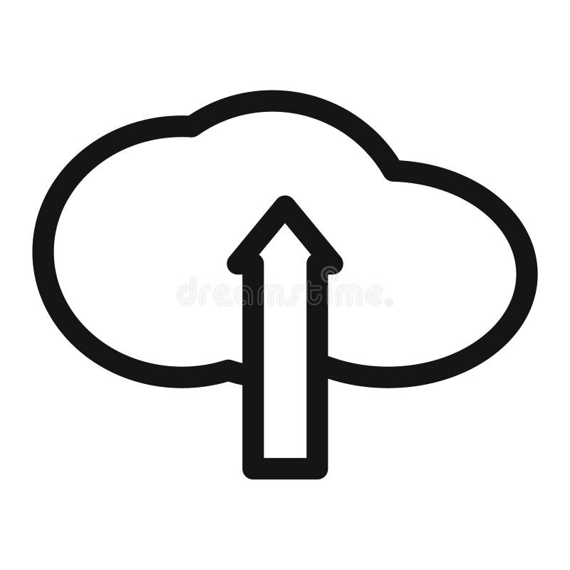 Cloud Upload Icon Ideal for Digital File Storage Stock Vector ...
