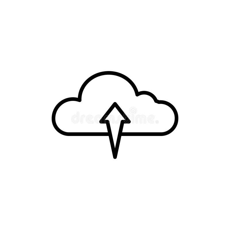 Cloud Upload Symbol Icon for Data Backup and Storage Solutions Stock ...