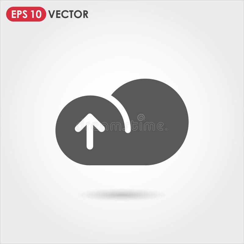 Cloud upload ui web button stock vector. Illustration of hosting ...