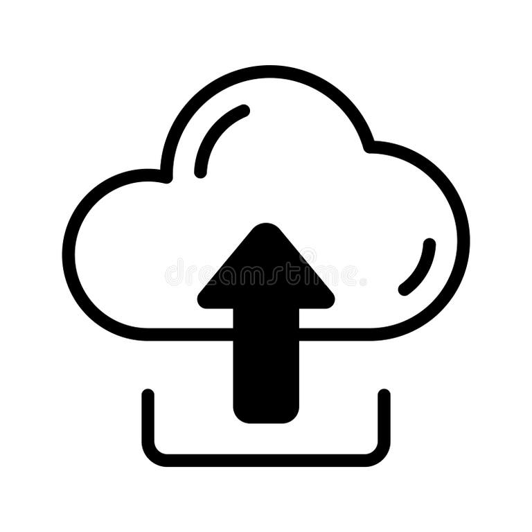 Cloud Uploading stock vector. Illustration of uploading - 332544169