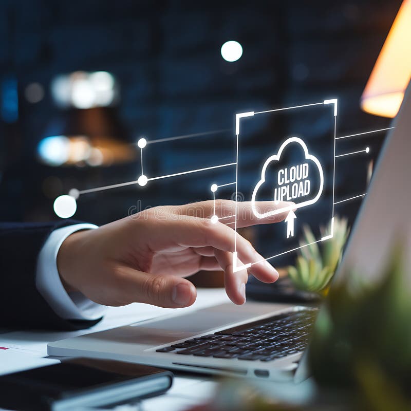 Cloud Uploading Data: a Visual Representation of Seamless Data Transfer ...