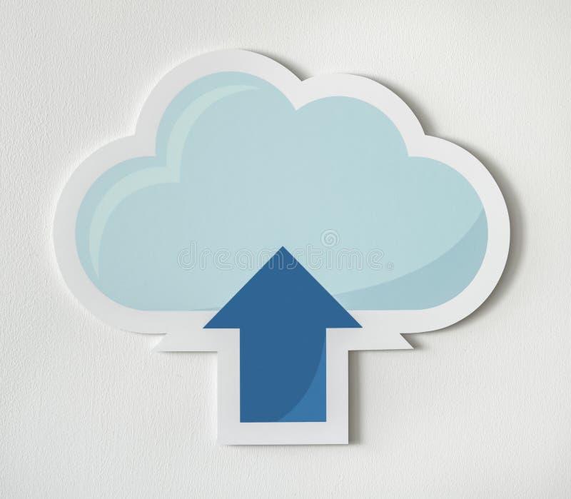 Cloud Uploading Icon Technology Graphic Stock Illustration ...