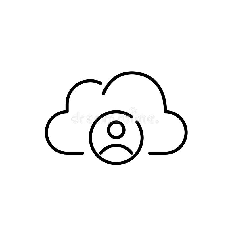 Cloud User Icon. Personal Account Data Synchronization. Remote Document ...