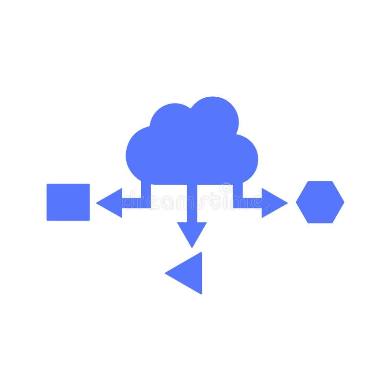 Cloud, Variety, Big Data Icon. Blue Color Design Stock Illustration ...