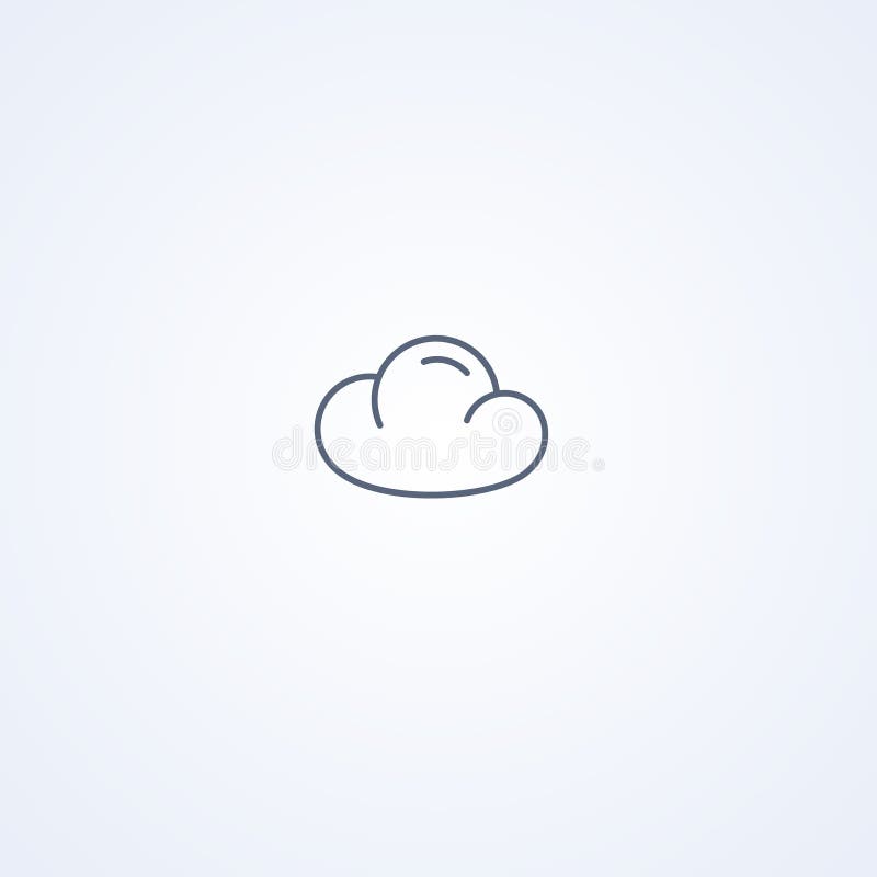 Cloud, Vector Best Gray Line Icon Stock Vector - Illustration of analog ...