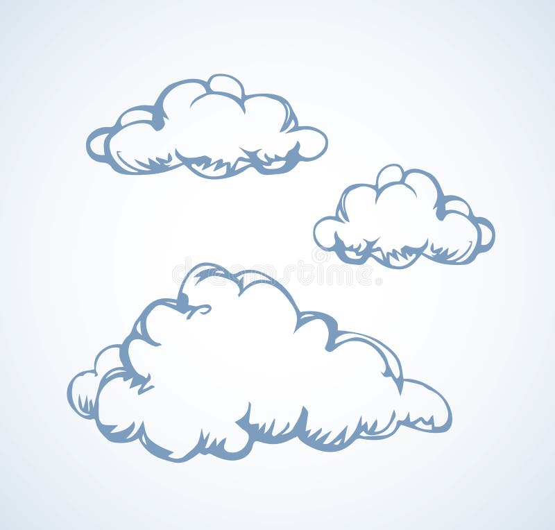 Cloud. Vector illustration stock vector. Illustration of line - 105227945