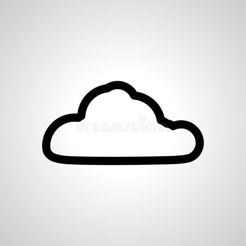 Cloud Line Icon. Cloud Linear Outline Icon Stock Vector - Illustration ...