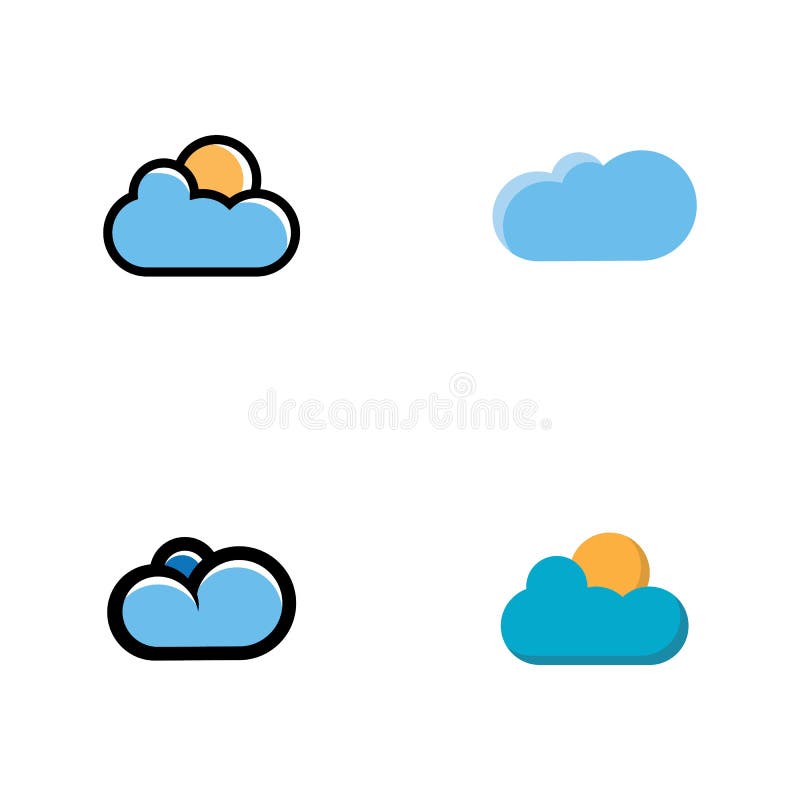Cloud Vector, Logo Template Design Vector Stock Vector - Illustration ...