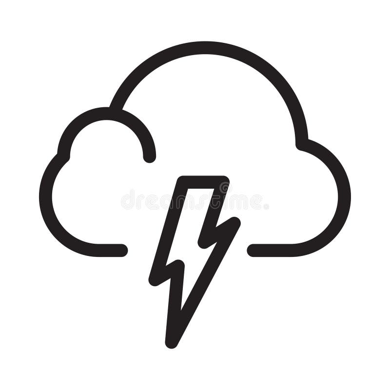 Cloud Vector Thin Line Icon Stock Vector - Illustration of thin ...
