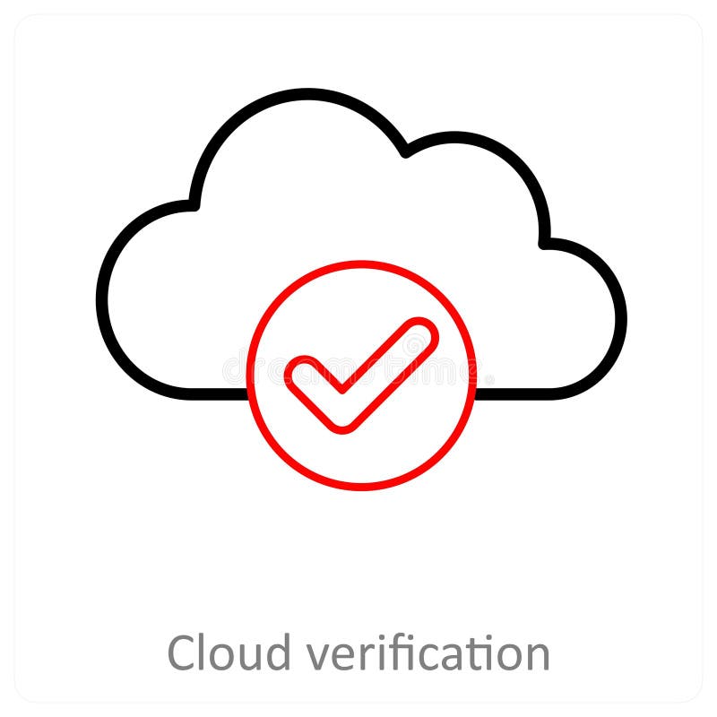 Cloud Verification stock illustration. Illustration of storage - 339946236