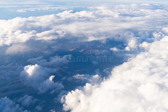 Cloud View from Plane. Sky in Cloud. Cloudscape with Cloudy Weather ...