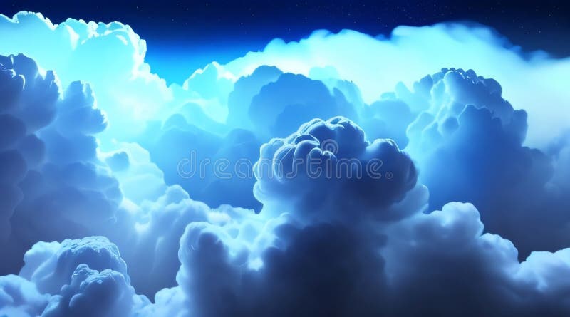 Cloud Background by Ai Image Generator Stock Illustration - Illustration of ocean, intelligence ...