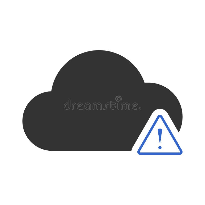 Cloud warning icon design stock vector. Illustration of icon - 232194027