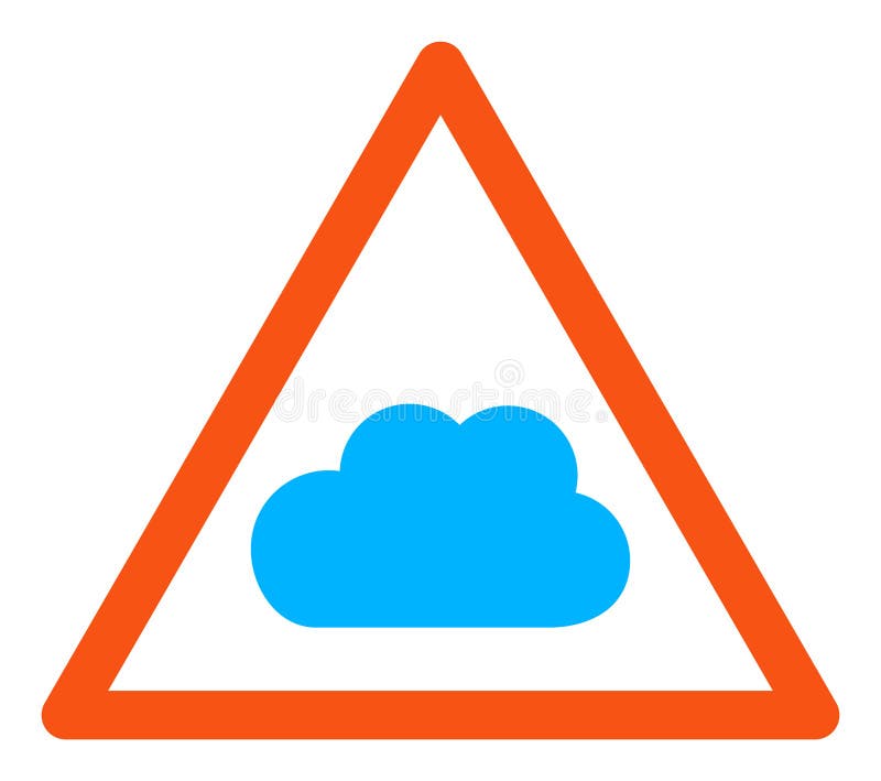 Cloud Warning Icon. Element of Weather Illustration. Signs and Symbols ...