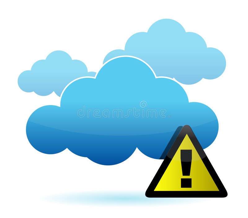 Warning Cloud Conversation Illustration Design Stock Illustration ...