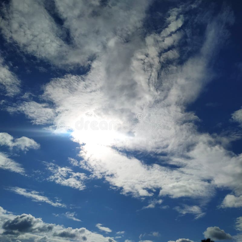 Cloud Water Fly Sun Sky Blue Natural Stock Image - Image of water ...