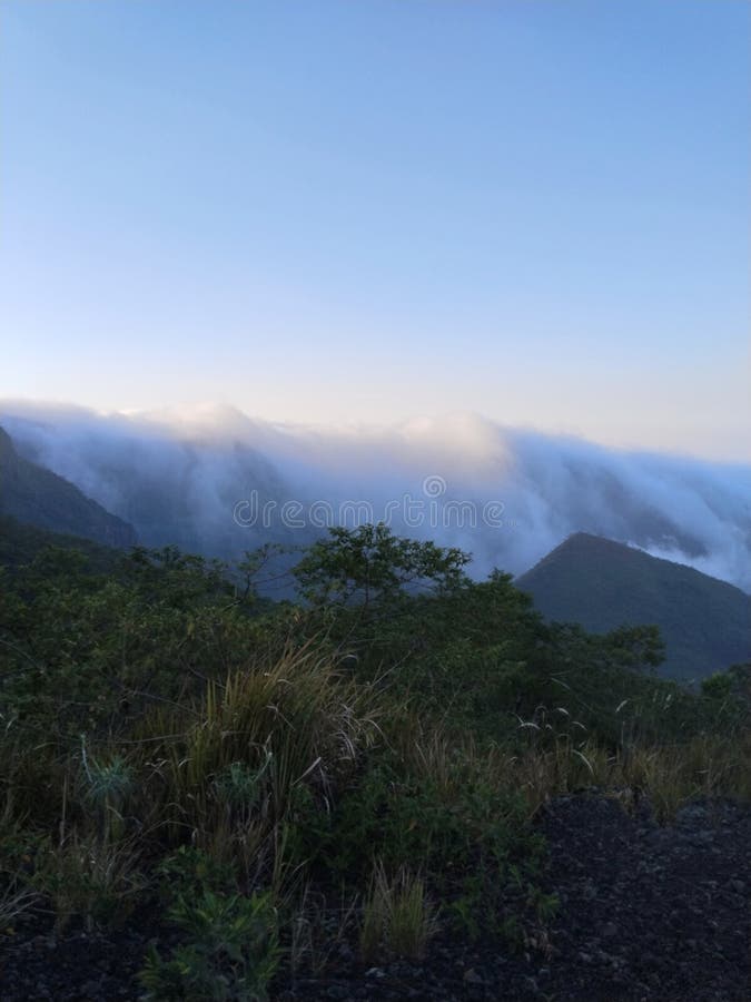 Cloud Waterfall is Very Rare To Occur Stock Photo - Image of cloud ...