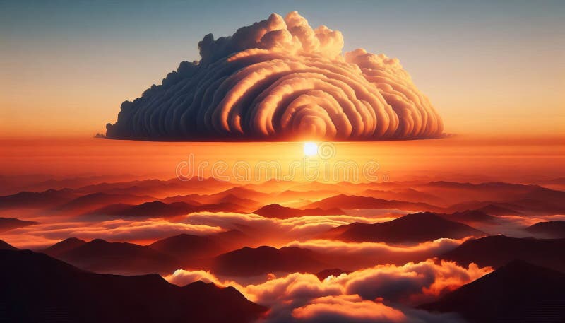 Cloud with Wavy Base at Sunrise a Cloud that Has a Wavy or Undu Stock ...