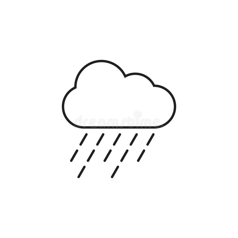 Cloud Weather Icon Black White Solid and Outline Stock Vector ...