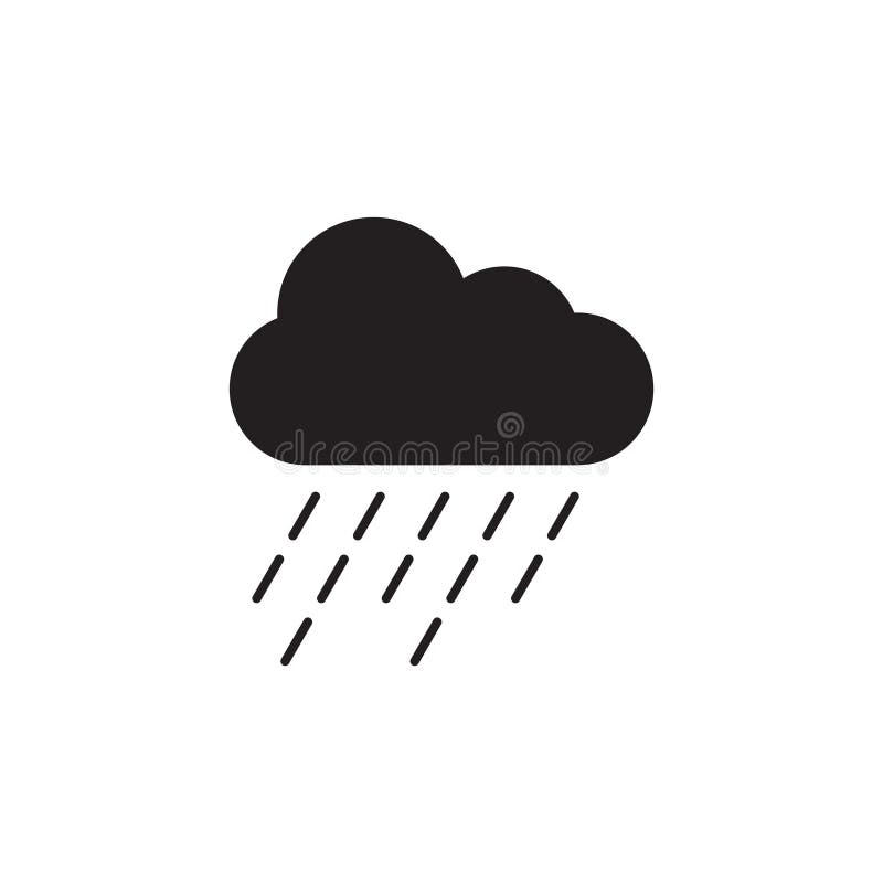 Cloud Weather Icon Black White Solid and Outline Stock Vector ...
