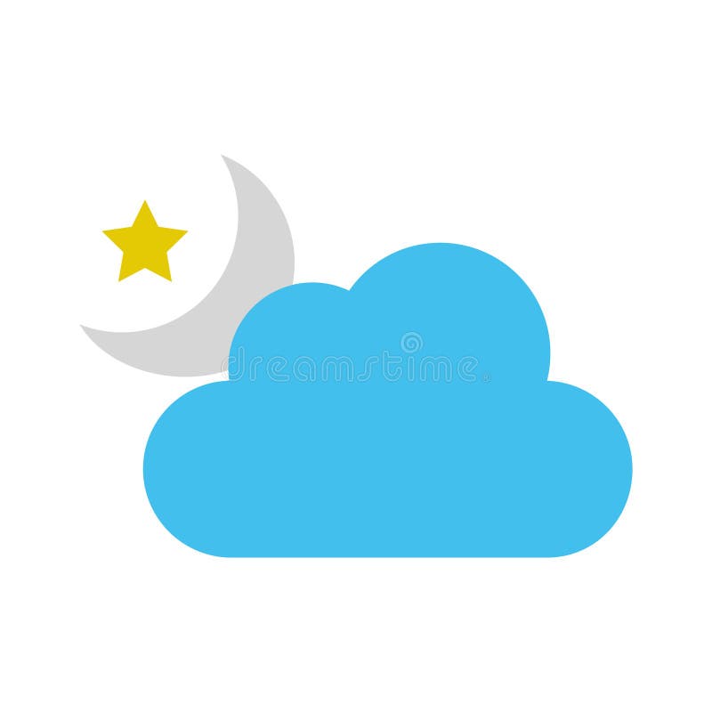 Cloud, Weather, Moon, Night Fully Editable Vector Icon Stock Vector ...