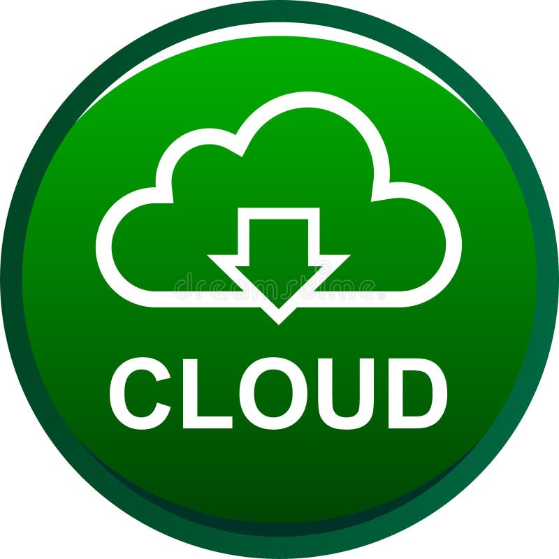 Cloud web icon button stock vector. Illustration of concept - 119129519