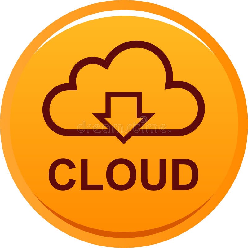 Cloud web icon button stock vector. Illustration of disk - 119130260
