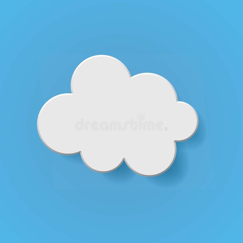 Cloud white icon stock vector. Illustration of computing - 326683896