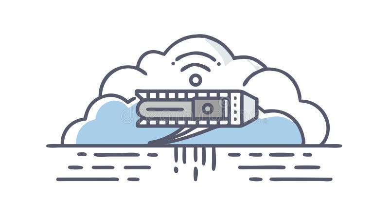 Cloud WiFi Network, Wireless Connectivity, Remote Internet, Vector ...