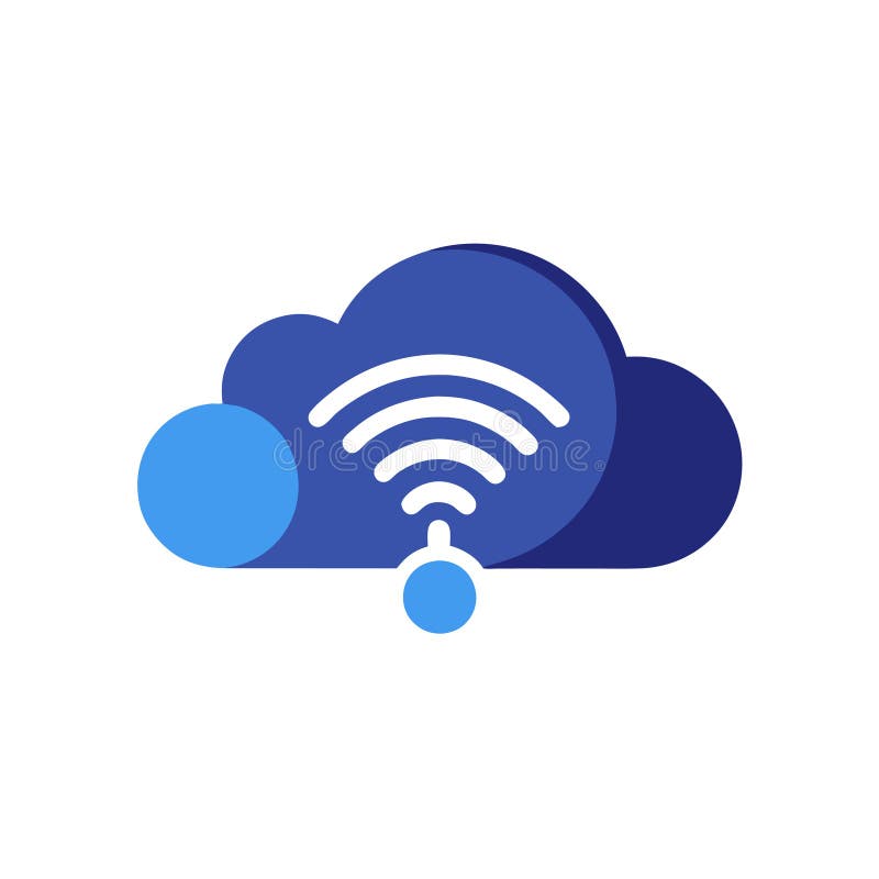Cloud Wifi Vector Icon, Wireless Network in the Cloud Symbol Stock ...