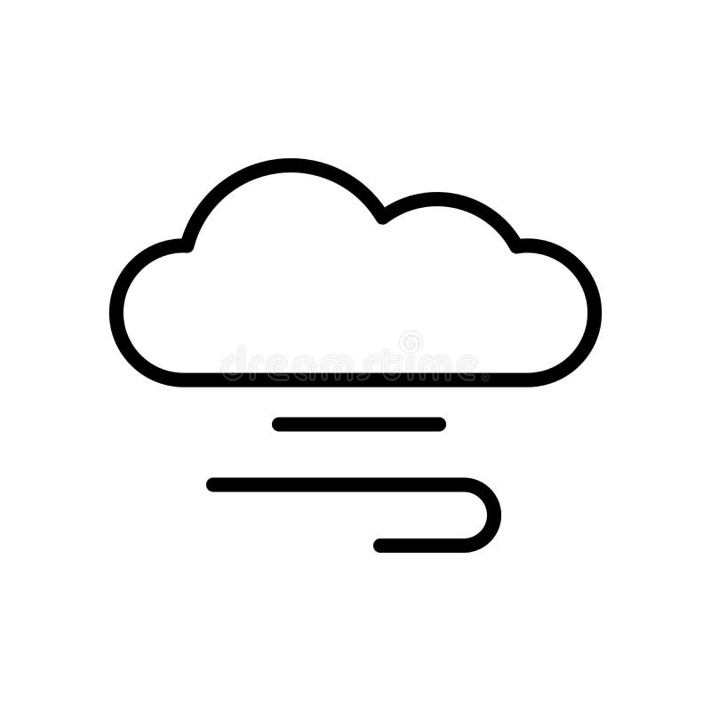 Cloud, Wind Icon. Simple Line, Outline Vector Elements of Forecast ...
