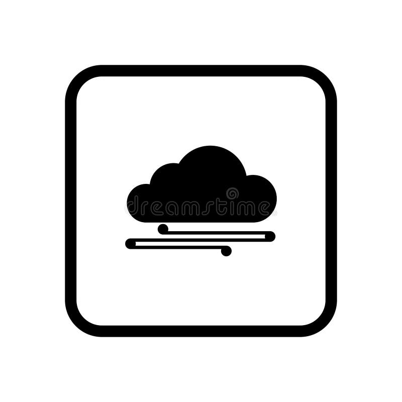 Cloud and Wind Blow Vector Icon Stock Vector - Illustration of simple ...