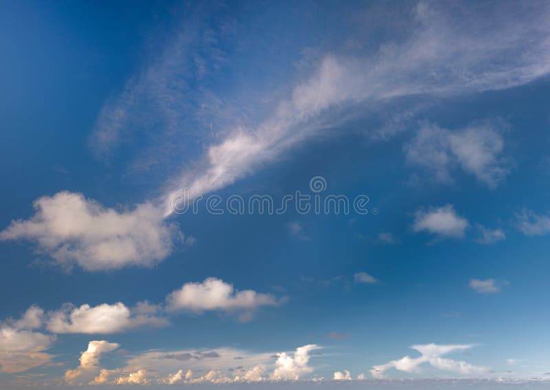 Tropical Cloud Formations in Blue Sky. Stock Image - Image of blue ...