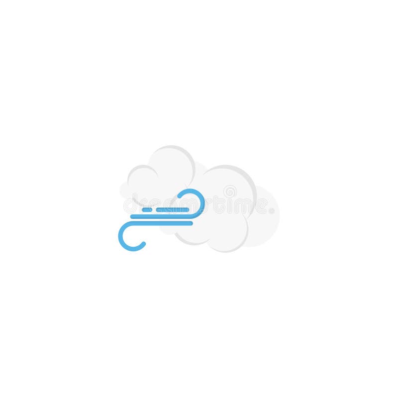 Cloud wind stock vector. Illustration of water, vector - 206108454