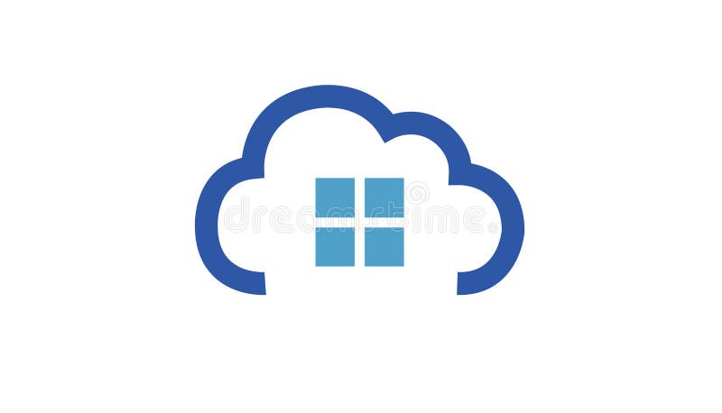 Cloud Window Logo Design Illustration Stock Vector - Illustration of ...