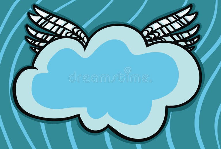Cloud with the Wings Logo. for the Design of Your Design. Stock Illustration - Illustration of ...
