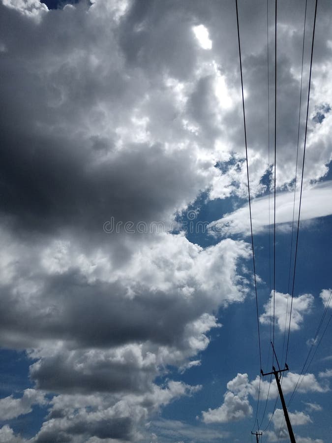 Cloud and wire stock image. Image of mast, line, vehicle - 200596667