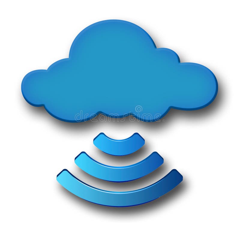 Cloud and Wireless stock illustration. Illustration of communication ...